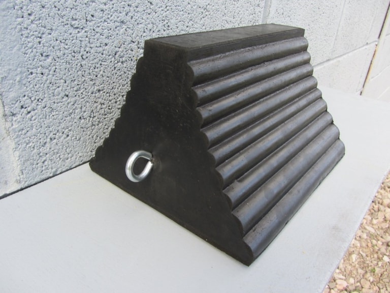 HGV Wheel Chock - Solid Rubber - 230mm x 200mm x 150mm